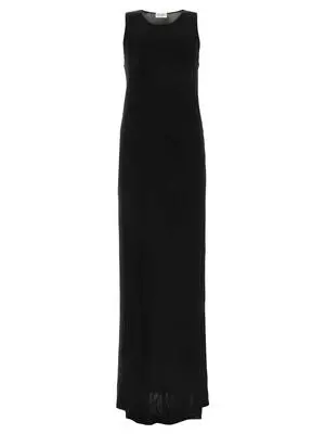 Saint Laurent Long Viscose Dress - Black