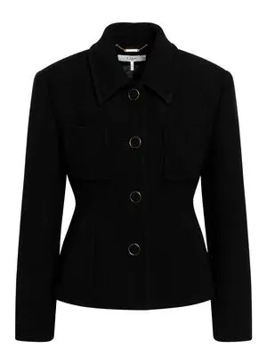 Chloé Wool-blend Double-breasted Jacket - Black