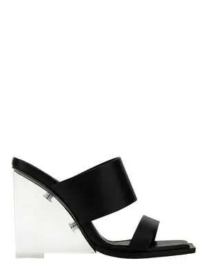 Alexander McQueen Shard Wedge Sandals - Black
