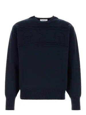 Alexander McQueen 100% Wool Crew Neck Sweater - Blue