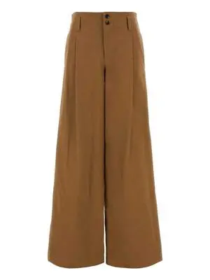 CHLOÉ CHLOE Cotton Wide-Leg Trousers