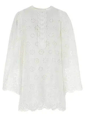CHLOÉ CHLOE Embroidered Broderie Anglaise Mini Dress