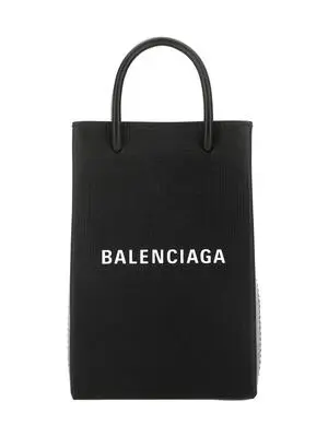 BALENCIAGA BALENCIAGA Mini Leather Phone Case With Shoulder Strap