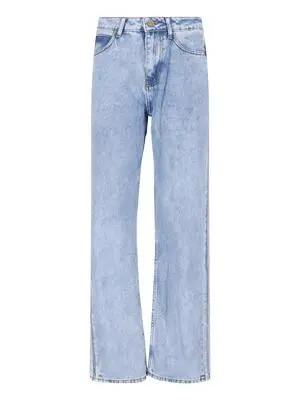 Adidas High-rise Wide-leg Jeans - Light Blue