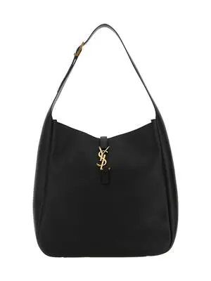 Saint Laurent 5à7 Leather Shoulder Handbag - Black