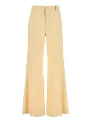 CHLOÉ CHLOE Cream Wide-Leg Pants