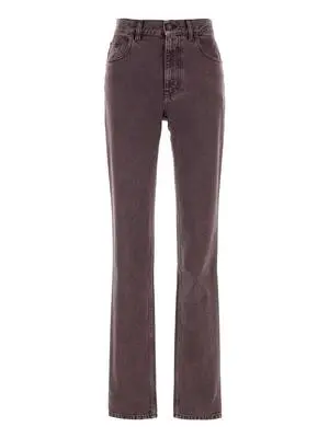 Chloé CHLOE Cotton Denim Jeans With Embroidered Detail Purple