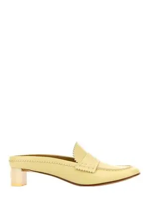 MAISON MARGIELA Leather Flat Pump With 4 Cm Heel - Yellow