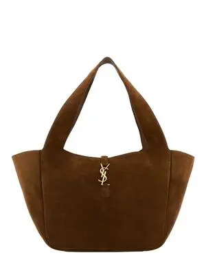 Saint Laurent SAINT LAURENT Le 5 & 7 Suede Shoulder Handbag Camel