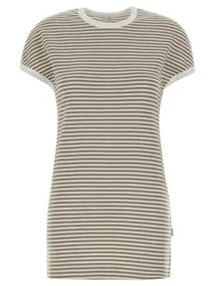 MAISON MARGIELA Striped Stretch Cotton Mini Dress - Stripped