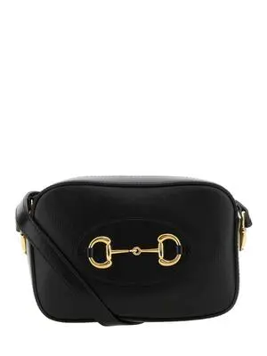 Gucci Mini Horsebit 1955 Leather Crossbody Handbag - Black