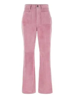 CHLOÉ CHLOE® Pink Lamb Suede Flare Pants