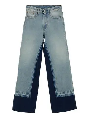 MAISON MARGIELA MM6 Maison Margiela 5-Pocket Cotton Wide-Leg Pants Lightblue