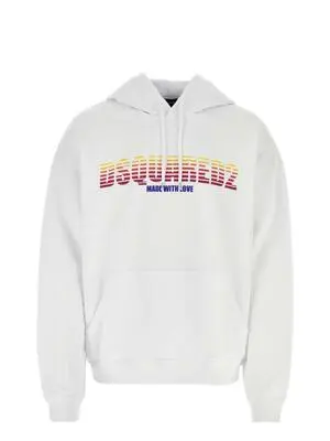 Dsquared2 Cotton Sweatshirt With Logo Detail - White