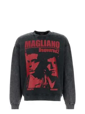 Dsquared2 Cotton Graphic Sweatshirt - Black