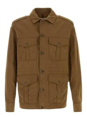 Moncler Cotton-blend Utility Jacket - Camel