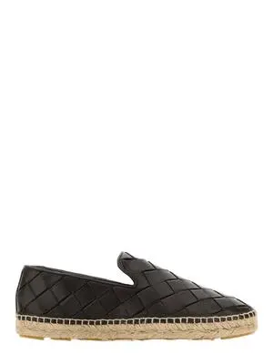 Bottega Veneta Woven Leather Espadrilles - Brown