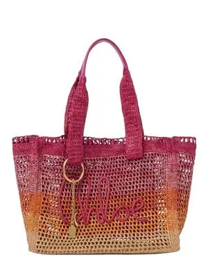 Chloé CHLOÉ Mini Handwritten Signature Tote Bag Multicolor