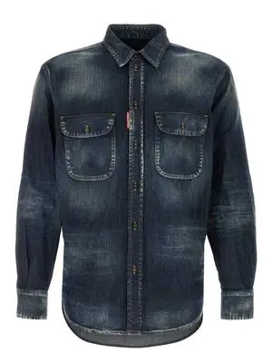 DSQUARED2 Dsquared Men's Stretch Denim Shirt