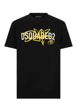Dsquared2 Graphic Print Crew Neck T-shirt - Black