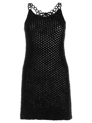 Chloé Crochet Mini Dress - Black