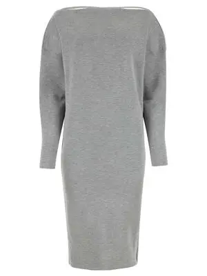 Gucci Stretch Wool-blend Dress - Grey