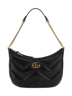 GUCCI GUCCI Leather Shoulder Handbag With GG Marmont Inspired Design