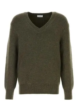 FERRAGAMO Cashmere V-neck Sweater - Green
