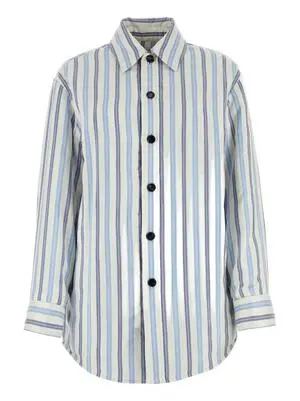 Bottega Veneta BOTTEGA VENETA Oversized Striped Silk Shirt Stripped