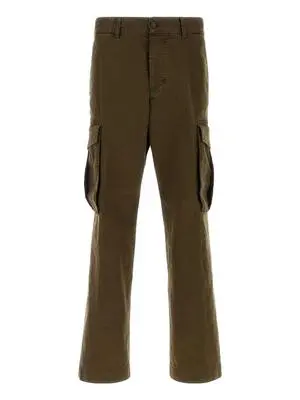 Dsquared2 Loose Stretch Cotton Cargo Pants - Green