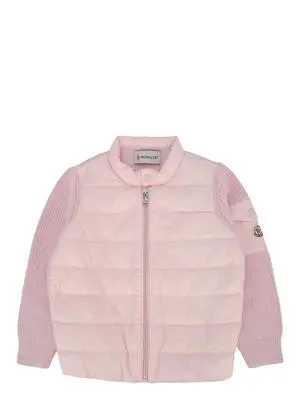 MONCLER JR Zip-up Knit Cardigan - Lightpink