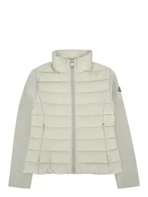 MONCLER JR Wool-blend Cardigan With Collared Front - Beige