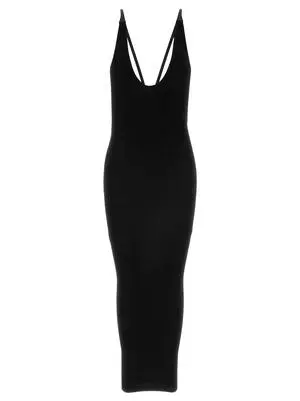 Dsquared2 Stretch Viscose Midi Dress - Black