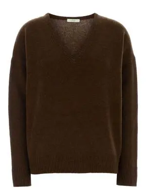 Co Cashmere V-neck Sweater - Brown