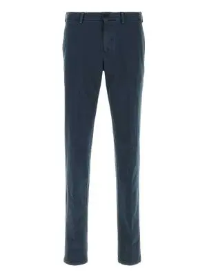PT TORINO PT TORINO Stretch Cotton Tailored Trousers Blue