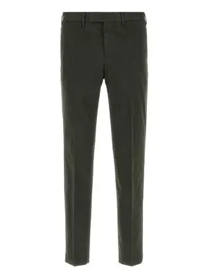 PT TORINO Stretch Cotton Tailored Trousers - Green