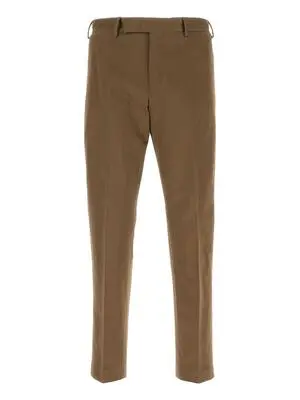 PT TORINO Stretch Cotton Tailored Trousers - Brown