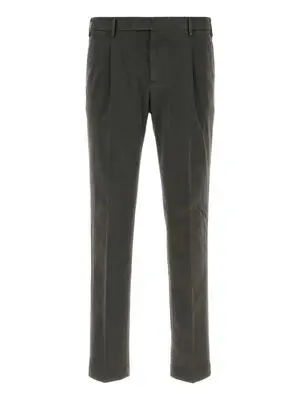 PT TORINO Stretch Cotton Tailored Trousers - Grey