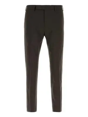 PT TORINO Stretch Virgin Wool Dress Pant - Brown