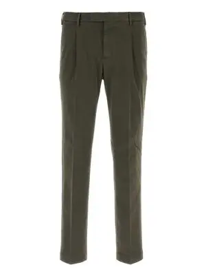 PT TORINO Stretch Cotton Tailored Pants - Green