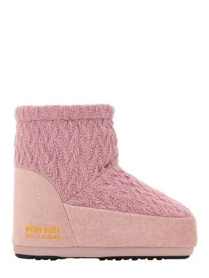 Moon Boot Icon Low Ankle Fabric Boots - Pink