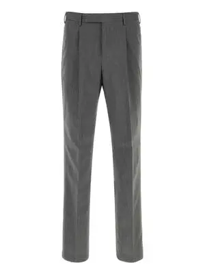 PT TORINO Cotton-wool Blend Edge Pants - Grey