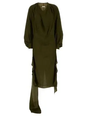 FERRAGAMO Silk Dress - Green