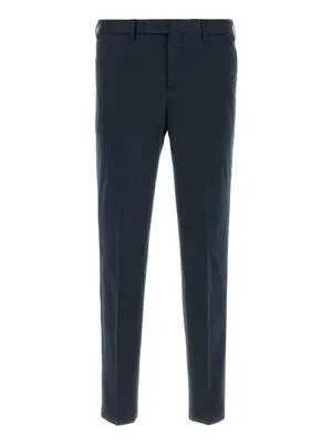 PT TORINO Stretch Cotton Tailored Trousers - Blue