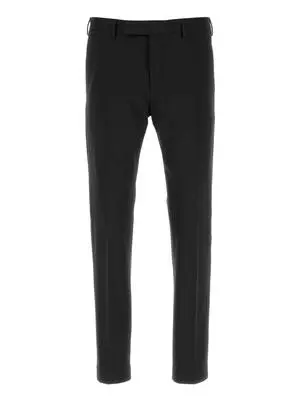 PT TORINO Stretch Wool Dress Trousers - Black