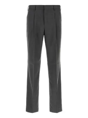 PT TORINO Stretch Wool Tailored Dress Pants - Grey