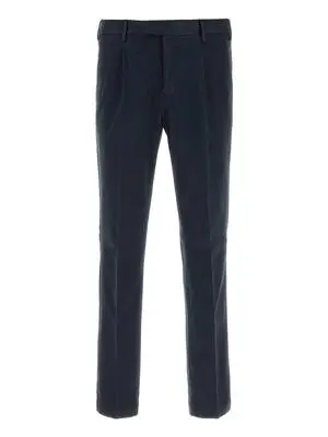 PT TORINO PT TORINO Stretch Cotton Tailored Trousers Blue