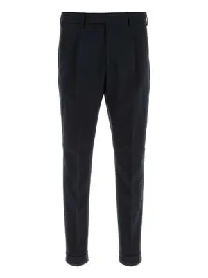 PT TORINO Stretch Wool Tailored Trousers - Blue