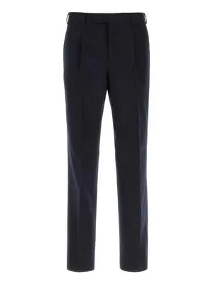 PT TORINO 100% Virgin Wool Tailored Trousers - Blue