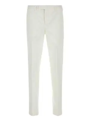 PT TORINO PT TORINO Stretch Cotton Tailored Trousers White